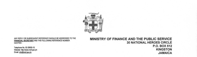 Circular – Ministry of Finance & Public Service